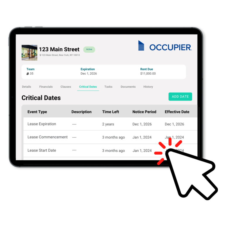 Lease Tracking Software - Occupier