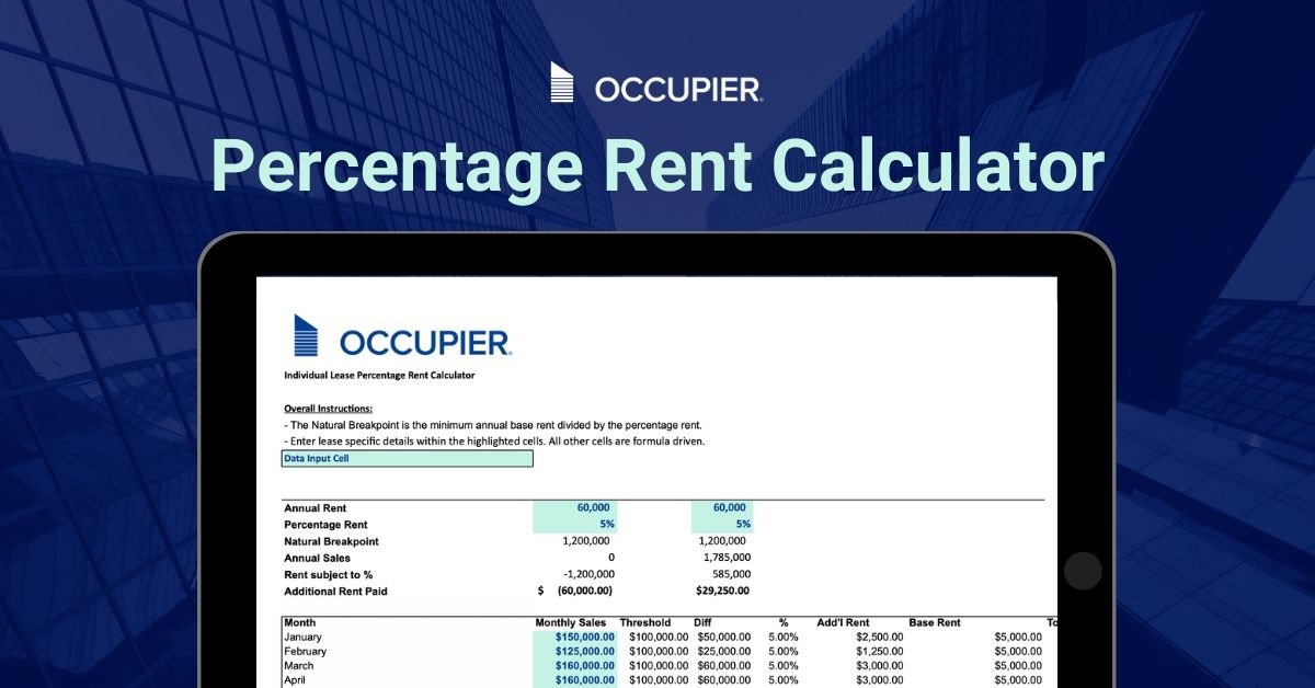 Percentage Rent Calculator - Occupier